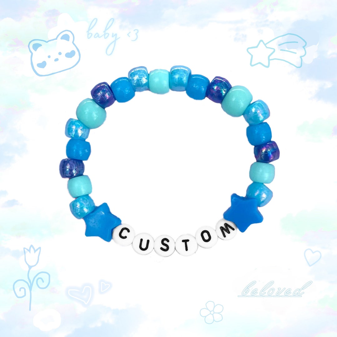 Blue Custom Kandi Bracelet - Etsy