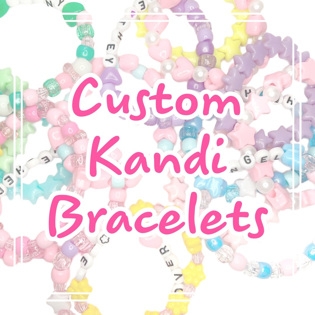 Custom Kandi Bracelet | Personalized Kandi Bracelet | Customizable Name ...