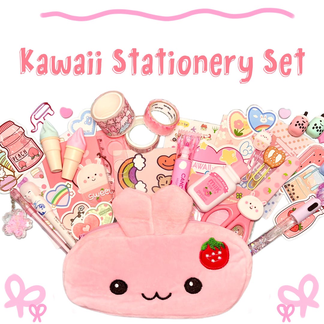 Kawaii Stationery Set | Cute Journaling Bundle | Japanese Stationary ...