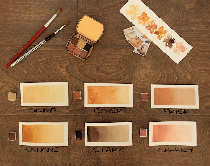 Pure Skin Tone Set of 12 Artisan Handmade Watercolor Paint Set - Etsy