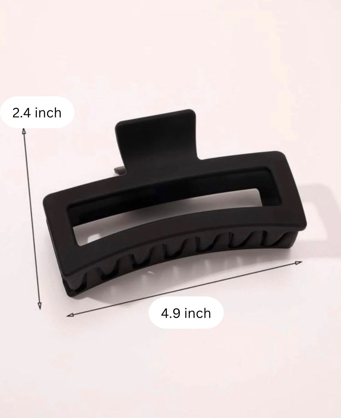 Oversized Hair Claw, Large White Claw Clip, Thick Hair Claw, Matte ...