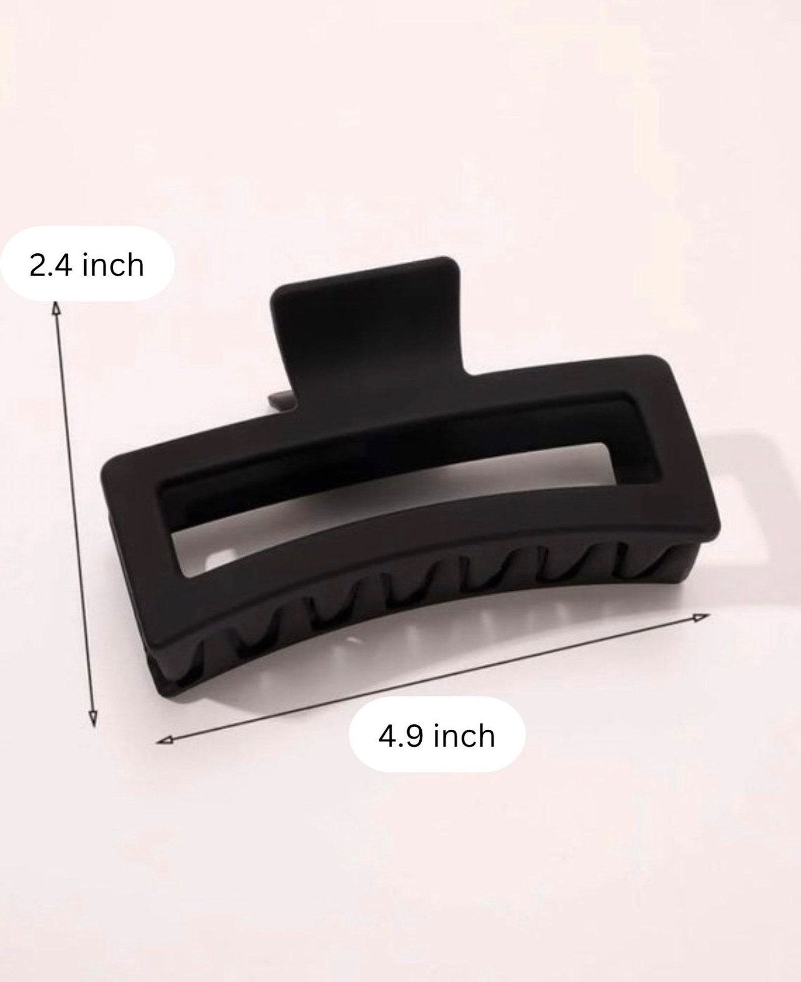 Oversized Hair Claw, Large White Claw Clip, Thick Hair Claw, Matte ...