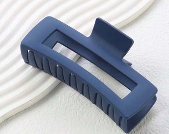 Oversized Gray Hair Claw, XXL Gray Claw Clip, Thick Hair Claw, Matte ...