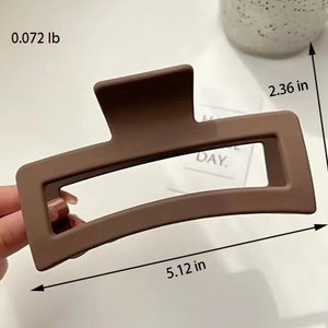 Oversized Gray Hair Claw, XXL Gray Claw Clip, Thick Hair Claw, Matte ...