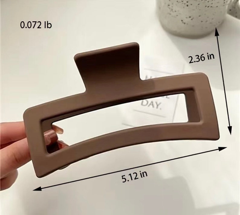 Oversized Gray Hair Claw, XXL Gray Claw Clip, Thick Hair Claw, Matte ...