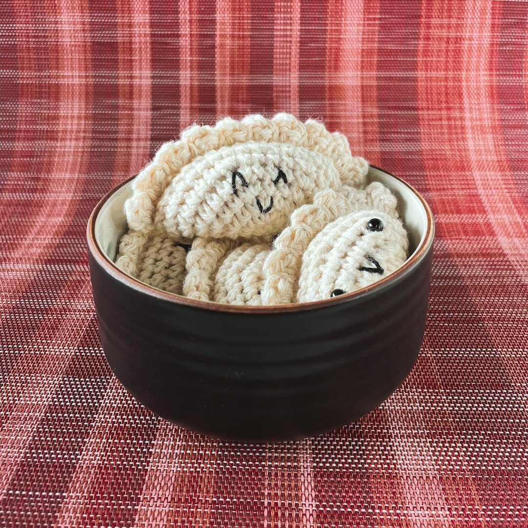 Dumpling Plushie: Handmade Crochet Stuffed Plush, AAPI Gift, Present ...