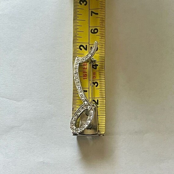 Vintage Treble Clef Music Note Crystal Rhinestone Bro… - Gem