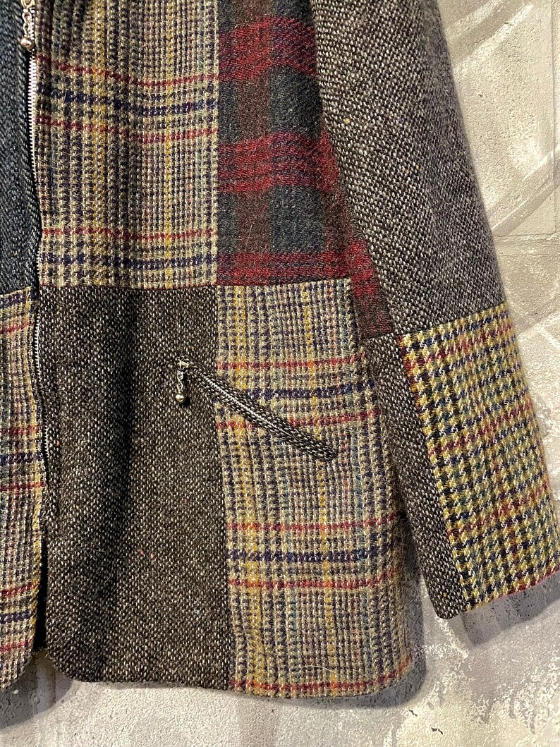 1980s Vintage Patchwork Wool Jacket - Etsy