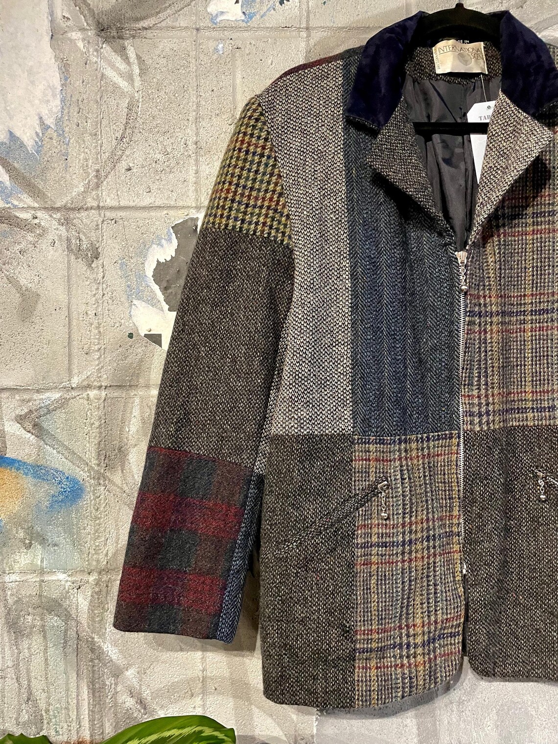 1980s Vintage Patchwork Wool Jacket - Etsy