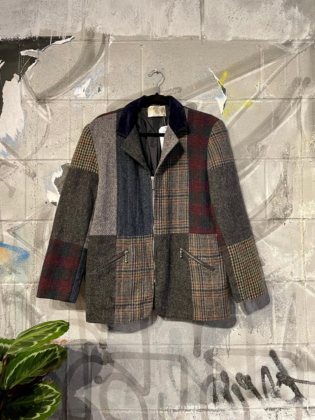 1980s Vintage Patchwork Wool Jacket - Etsy