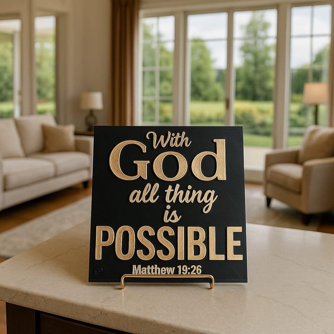 Plaque: With GOD All Things IS POSSIBLE - Etsy