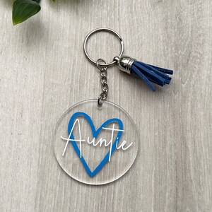 Personalised Acrylic Heart Keyring | Mother's Day Gift With Tassel ...