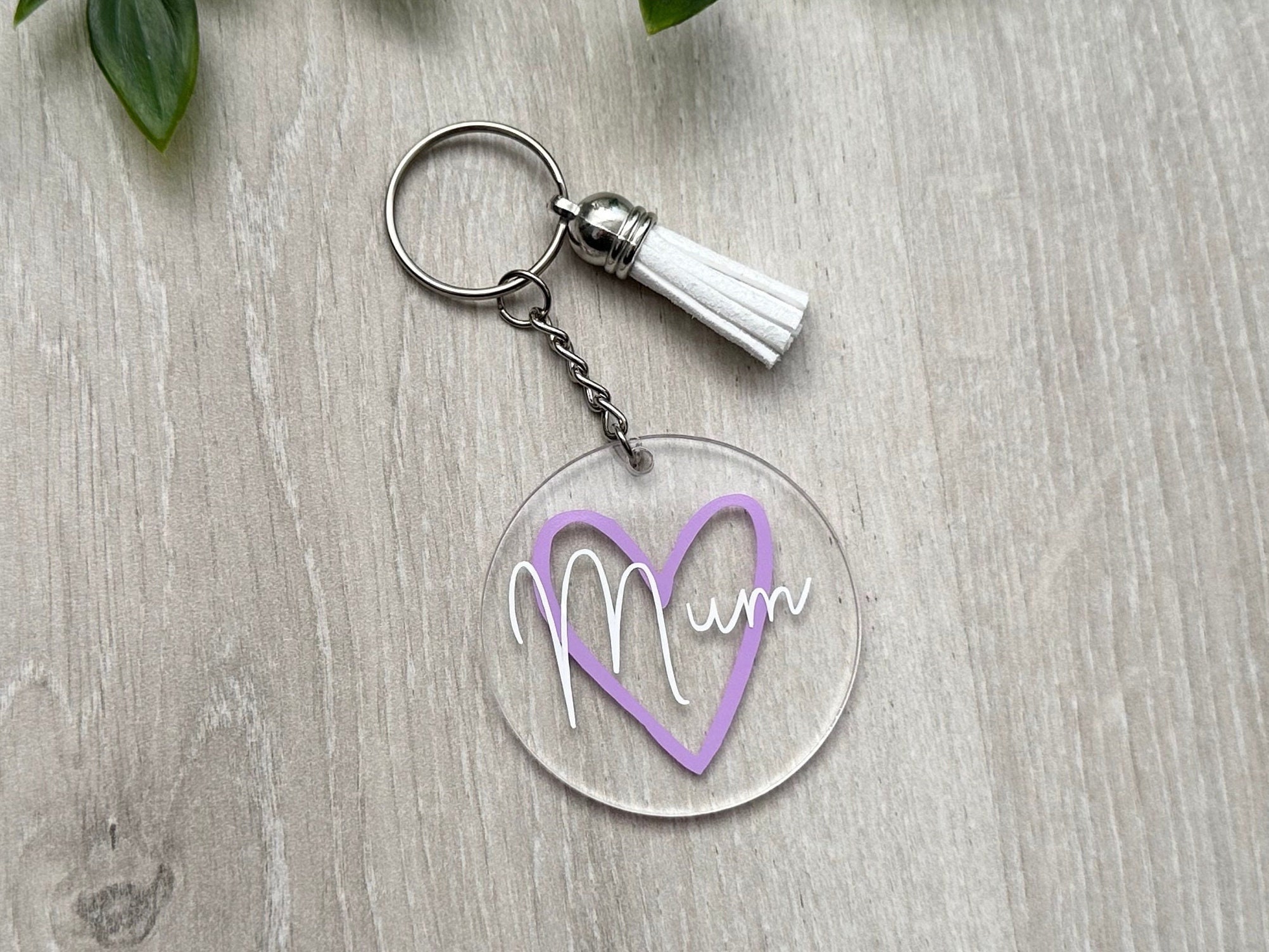 Personalised Keyring Mothers Day Keychain With Tassel - Etsy UK