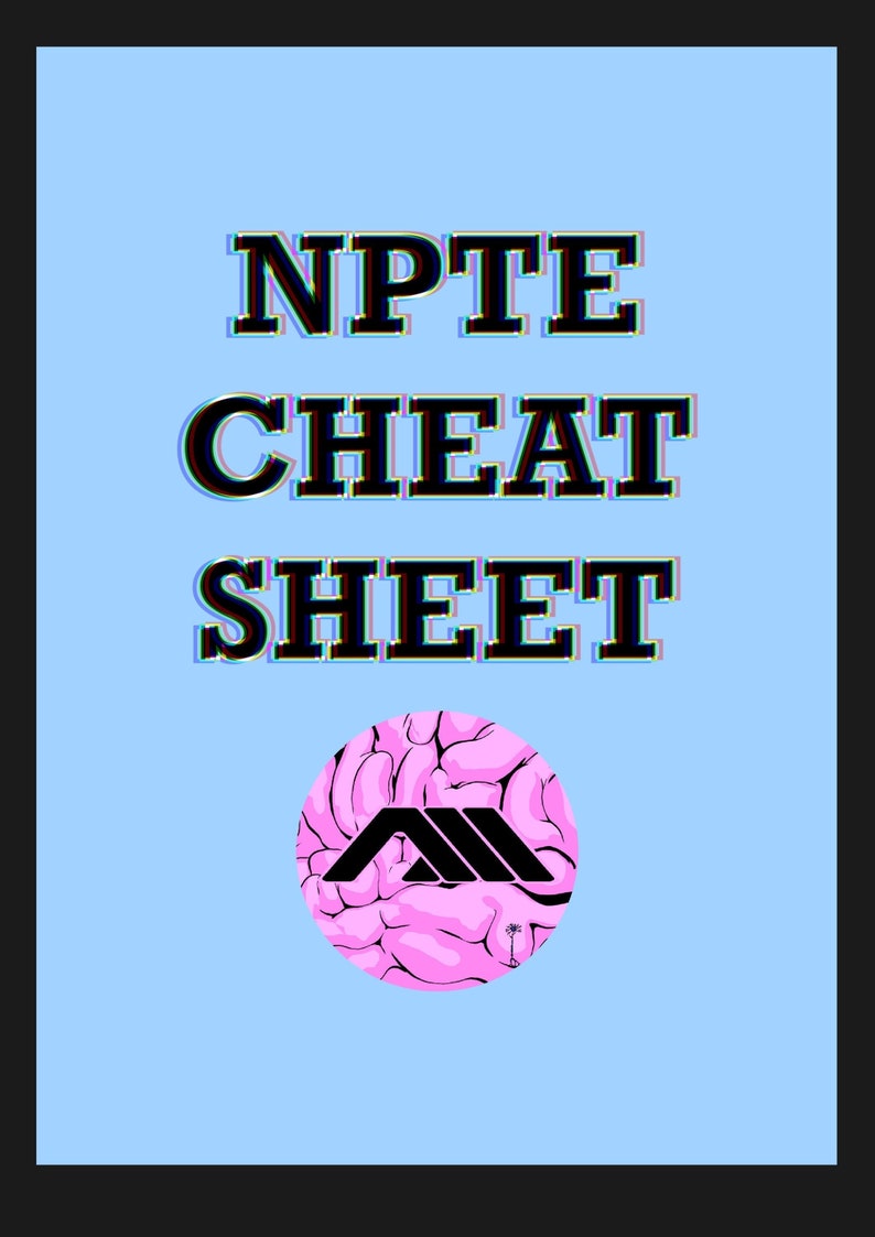 NPTE Guide to Tables PDF, Study Guide, Cheat Sheet, Physical Therapy - Etsy