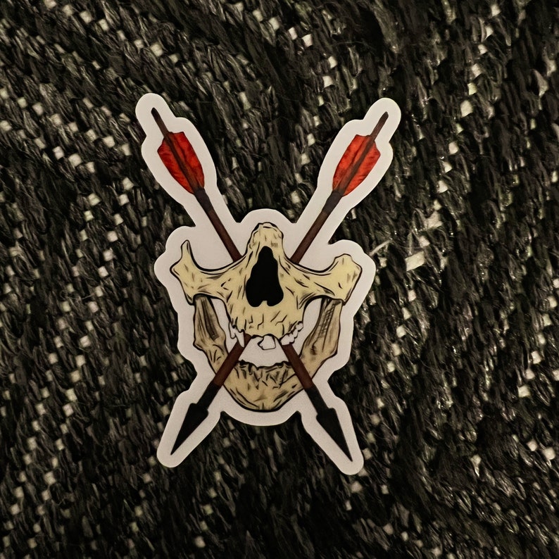 Bones & Arrows Sticker, Skeleton Sticker, Clear Background Sticker - Etsy