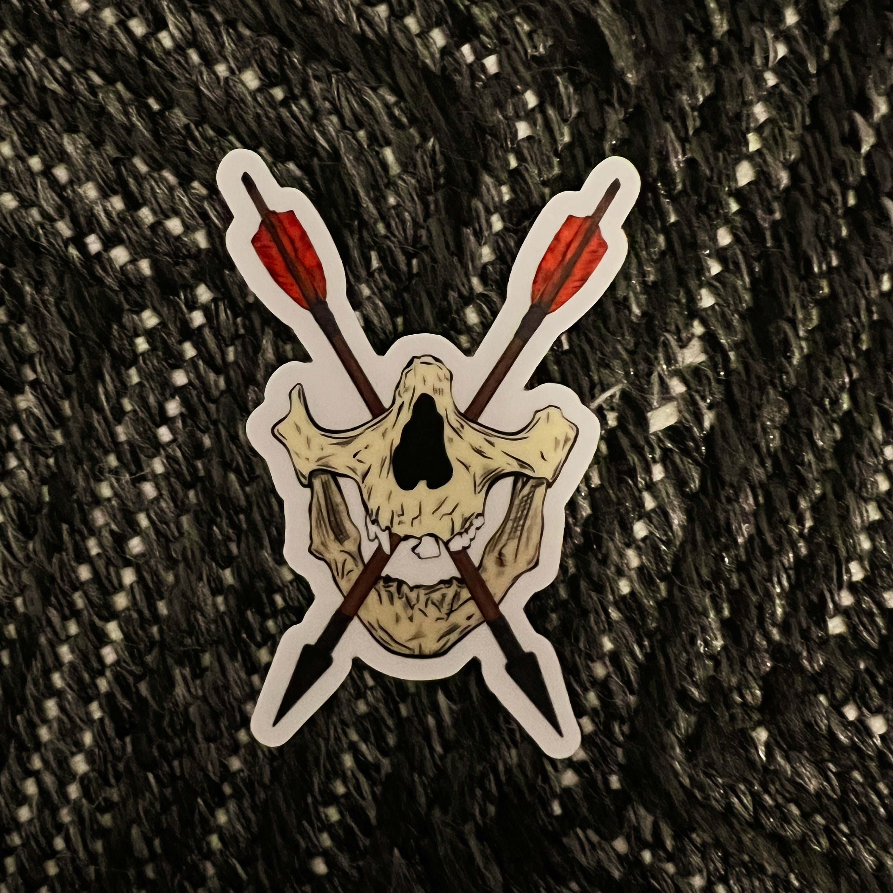 Bones & Arrows Sticker, Skeleton Sticker, Clear Background Sticker - Etsy