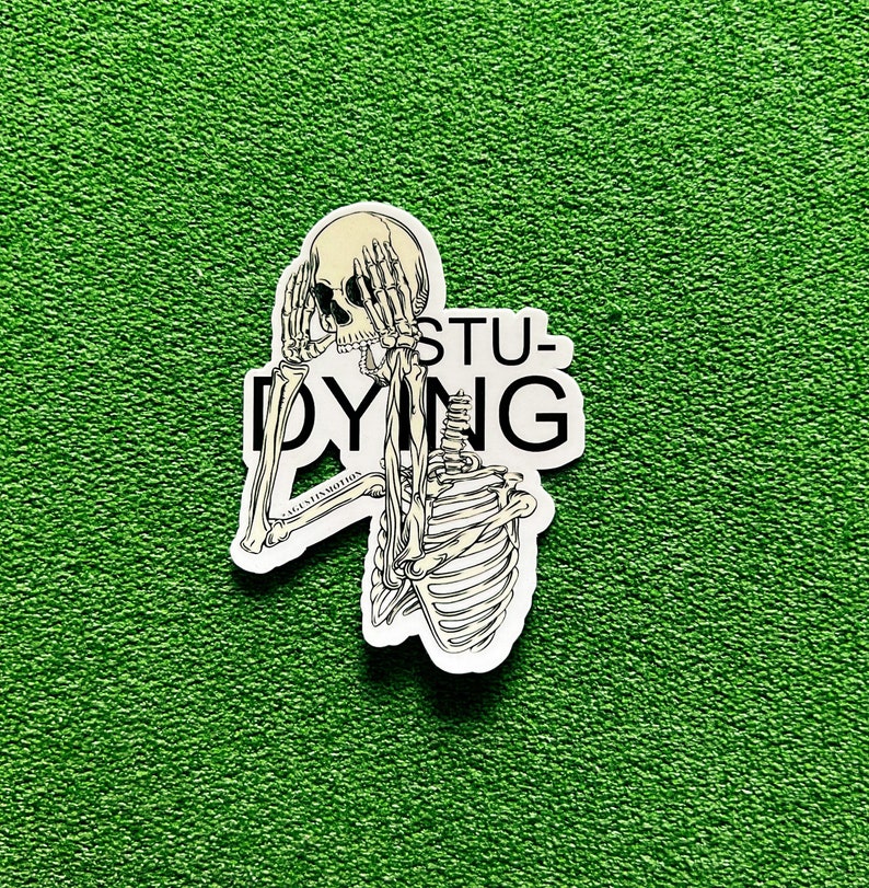 Burnout Sticker, DPT, SPT, Anatomy, Skeleton, Physical Therapy, Student ...