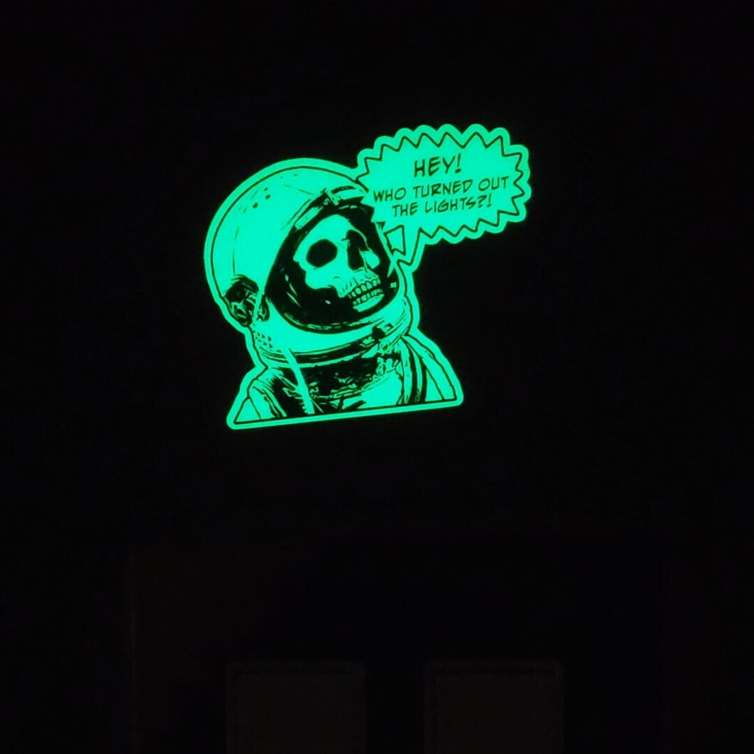 Hey Who Turned Out the Lights Glow-in-the-dark Die-cut Sticker 3 Inches ...