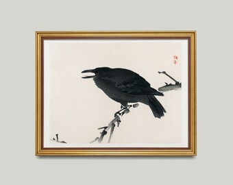 Japanese Raven Print - Etsy