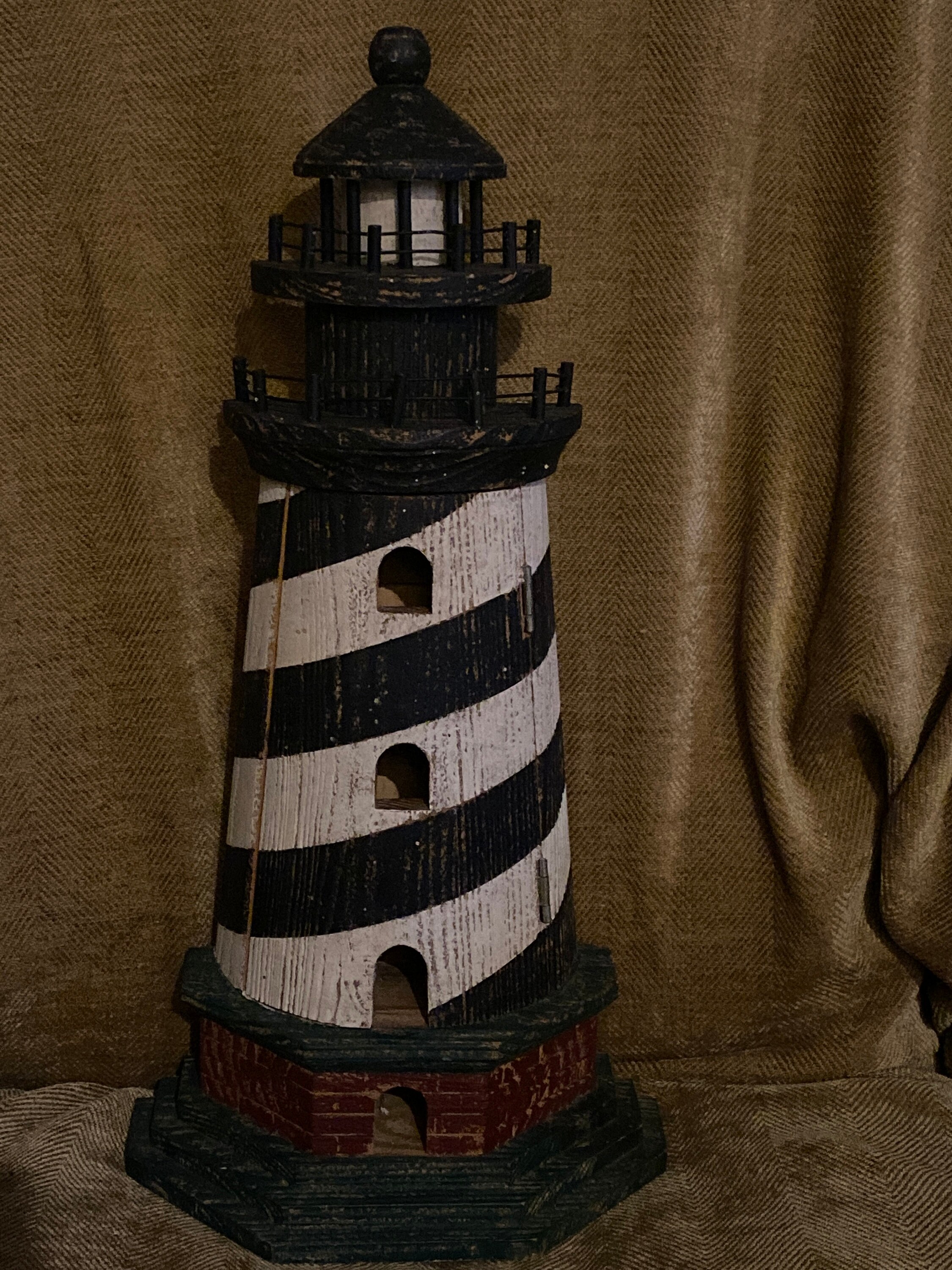 Wooden lighthouse key holder | Etsy