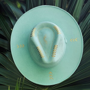 Teal Ocean Fedora - Etsy