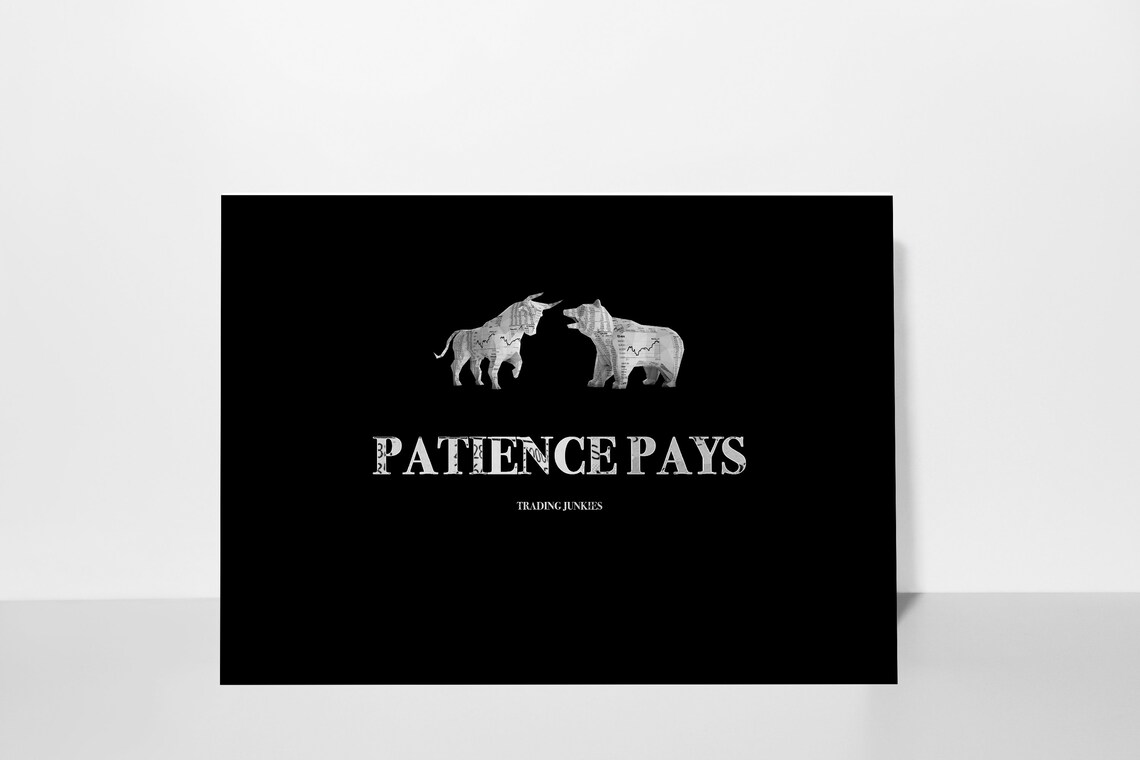 Patience Pays Trading Forex Motivational Poster Stock Market - Etsy UK