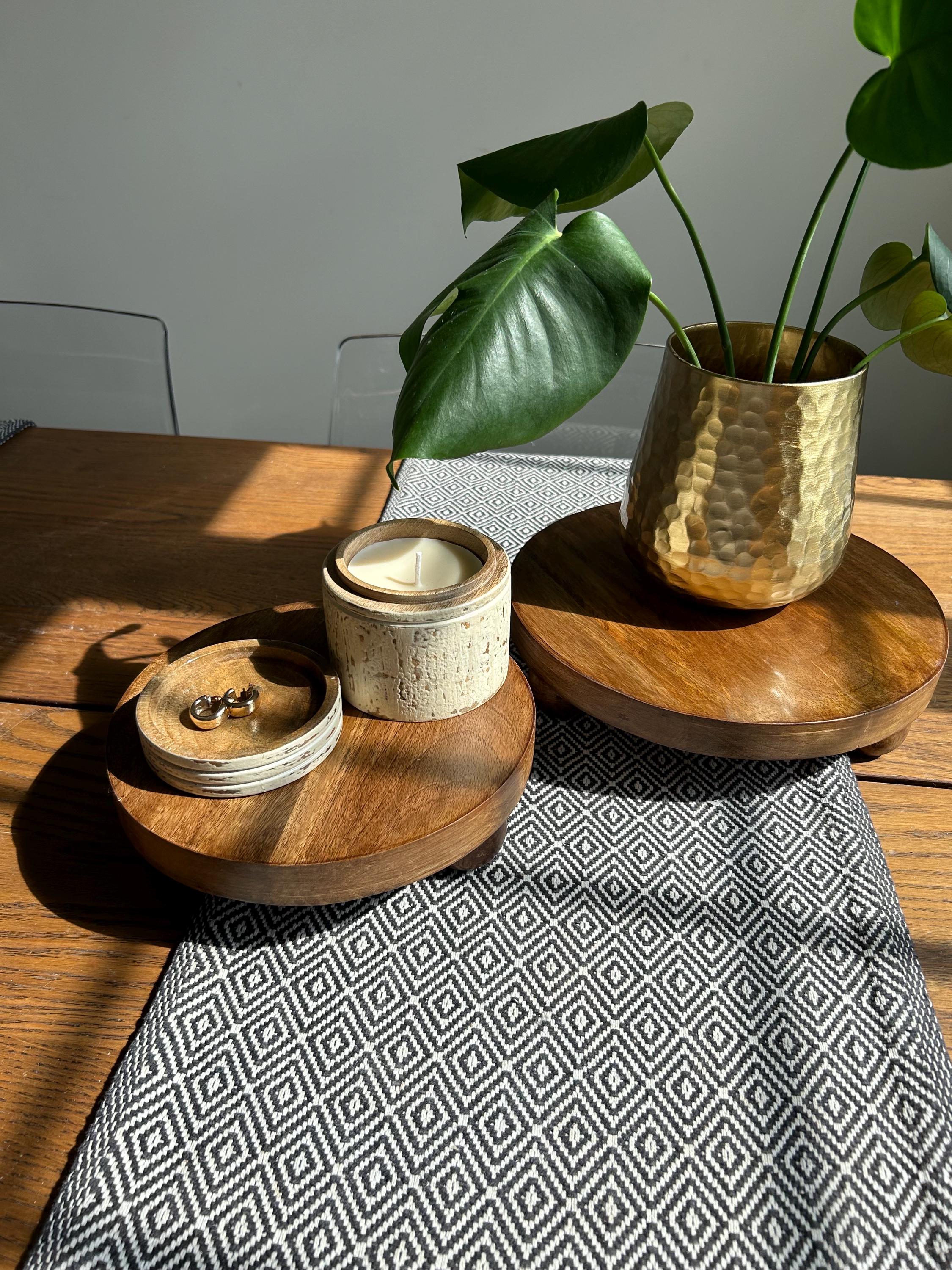 Mango Wood Riser Stand: Farmhouse Plant or Cake Display - Etsy