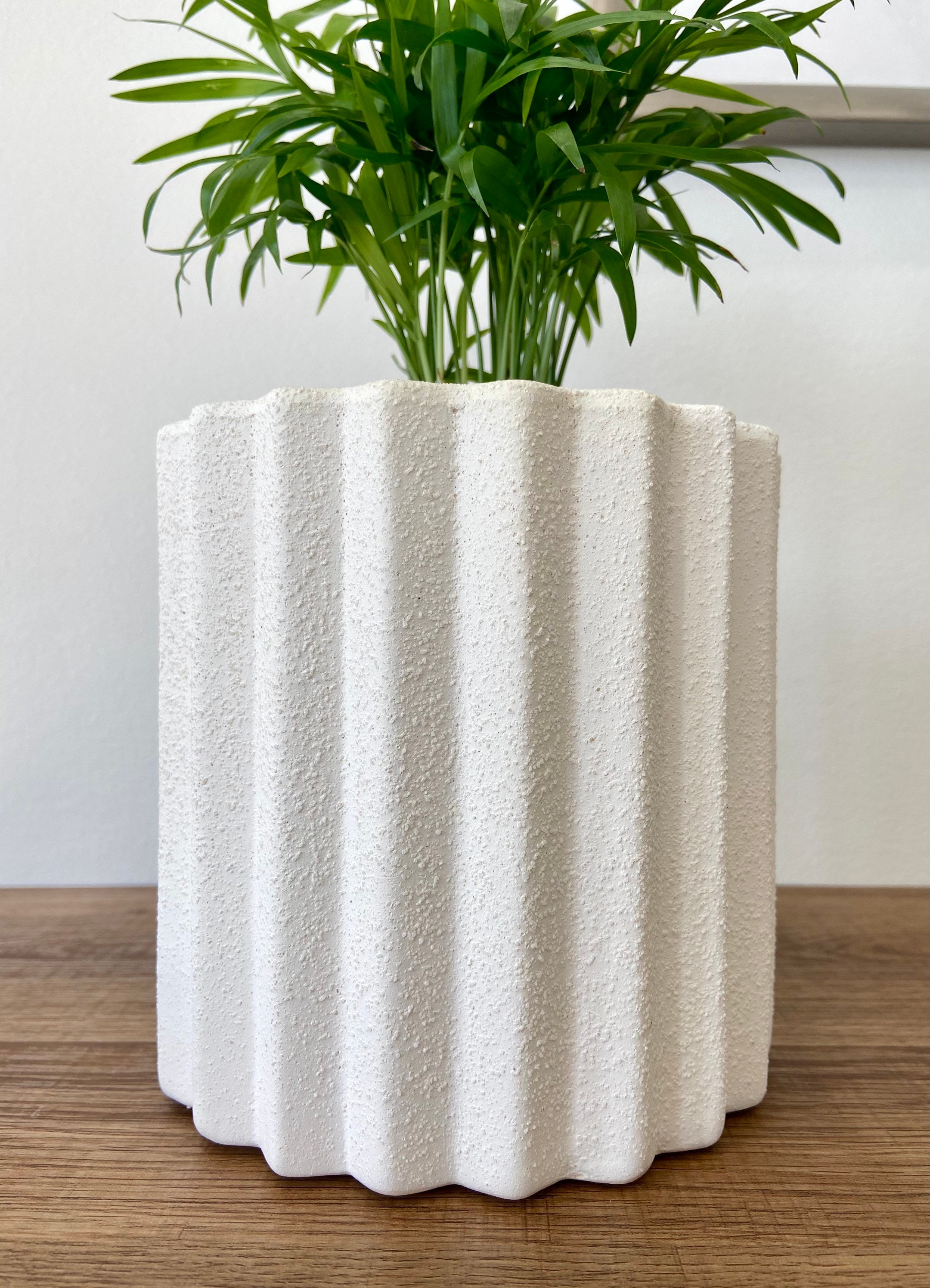 White Column Ceramic Planter Pots - Etsy