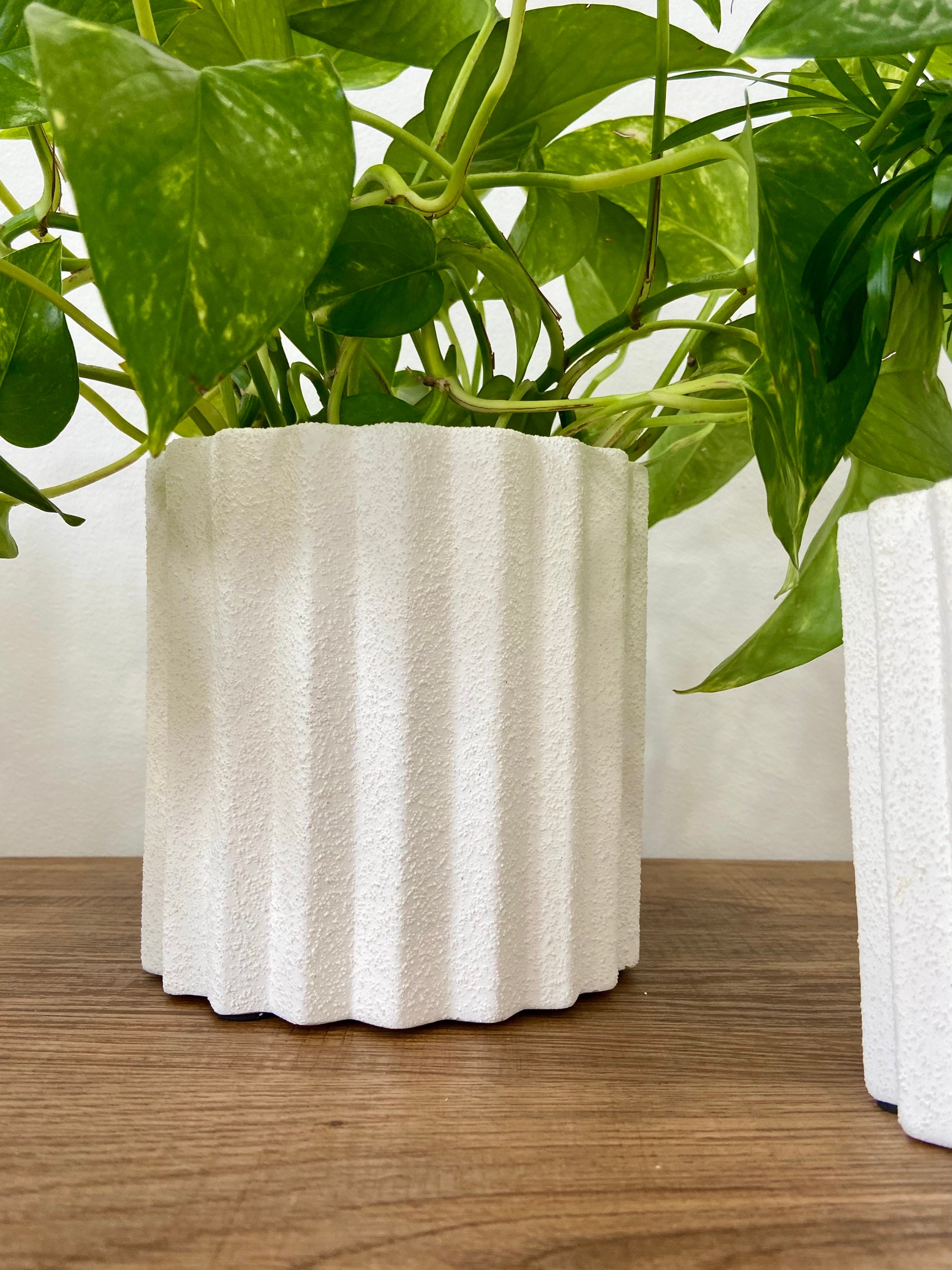 White Column Ceramic Planter Pots - Etsy