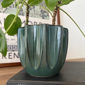 Green Behemoth Ceramic Planter Pot. Unique Pattern. Indoor Outdoor ...