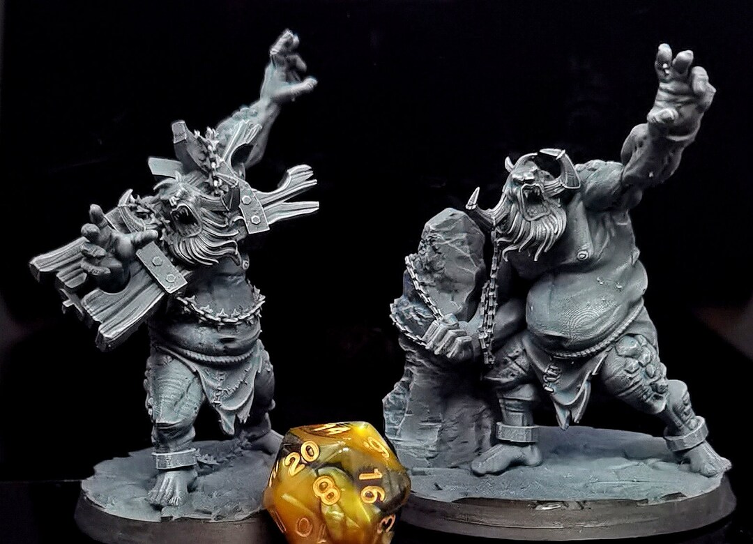 Breakaway Ogres 4K Ultra HD Handpainted Miniature / Easier to Paint ...