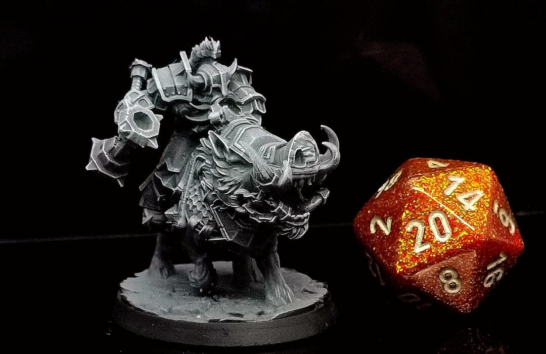 Dwarf Boar Rider / Knight / Fighter RPG Miniature Ultra HD 4K Perfect ...