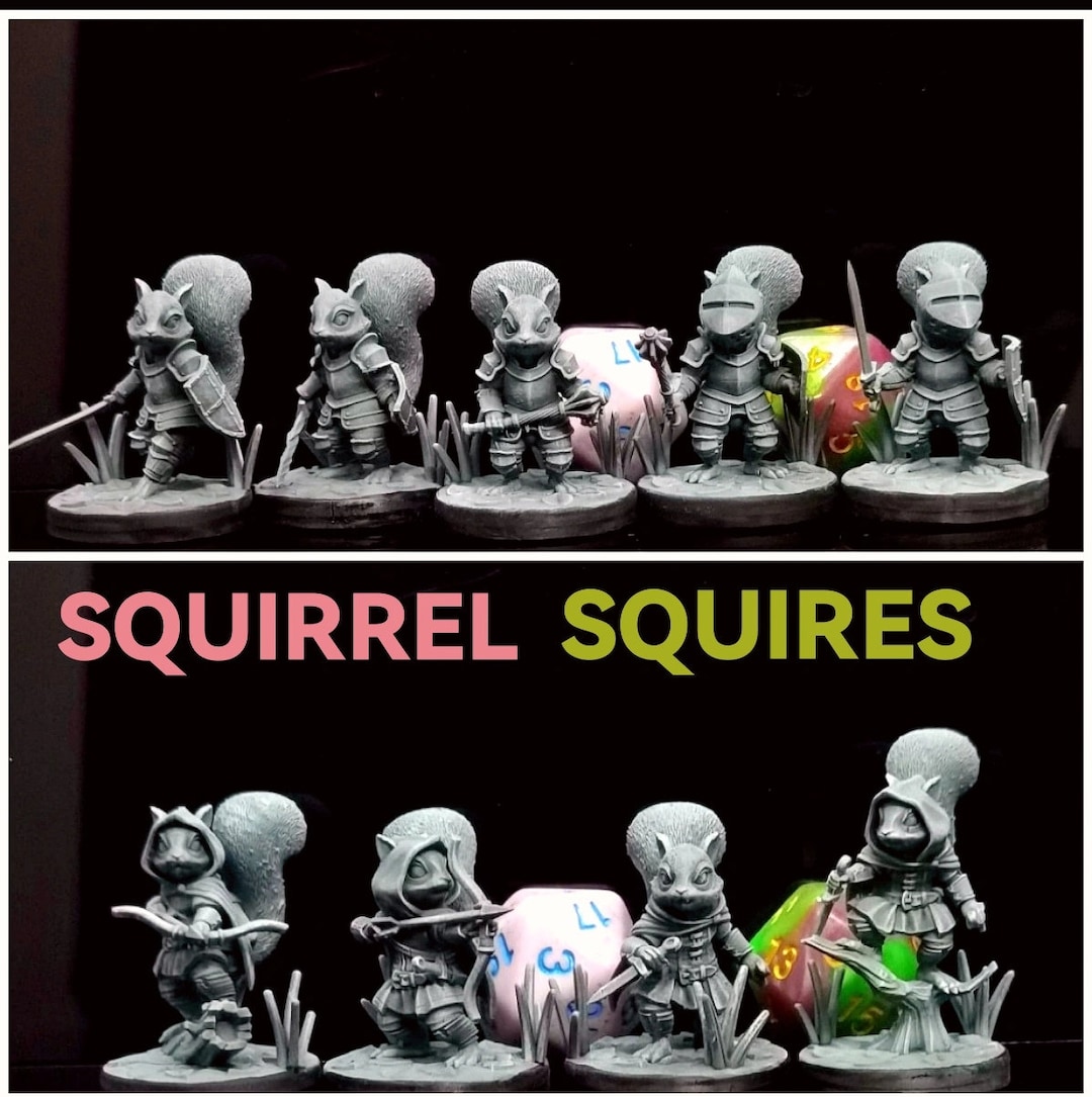 Squirrel Squires RPG Miniatures UK Ultra HD 4K Resolution Tough Resin ...