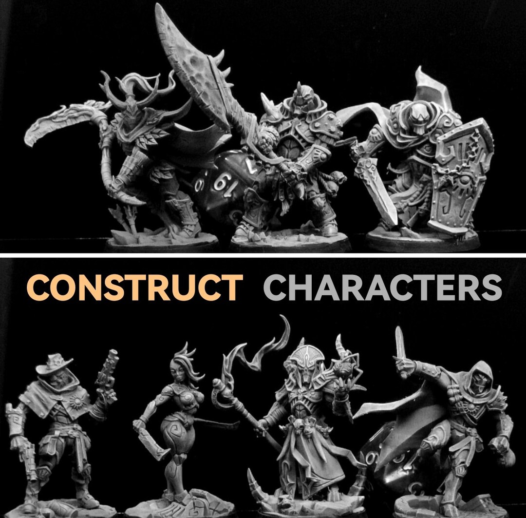 Construct Characters 4K Ultra HD Handpainted Miniature / Primed by Hand ...