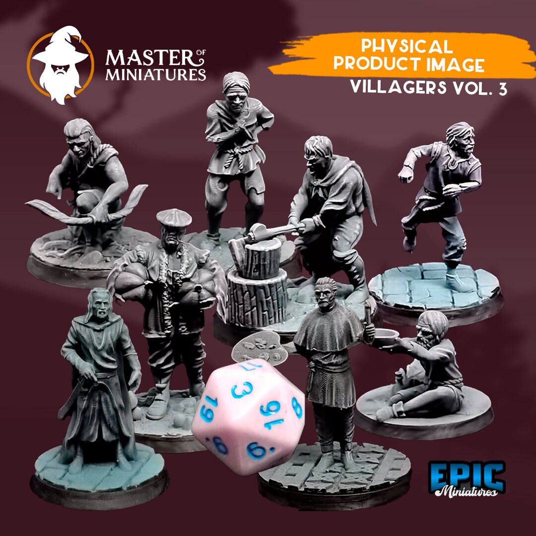 Villagers Vol. 3 RPG Miniatures UK Extreme Detail Easier - Etsy