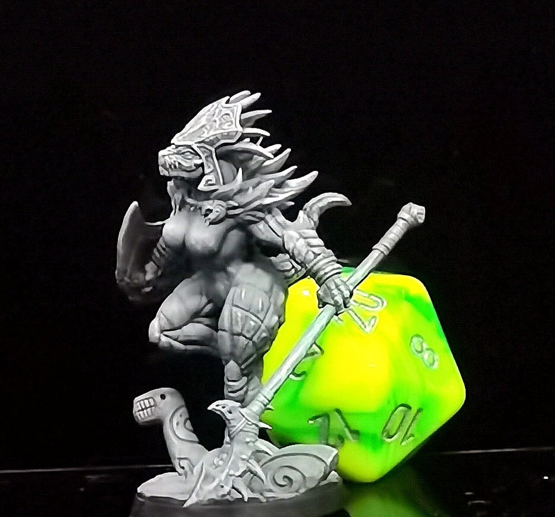 Raksha Female Lizardfolk Fighter RPG Miniatures UK Ultra HD 4K Extreme ...
