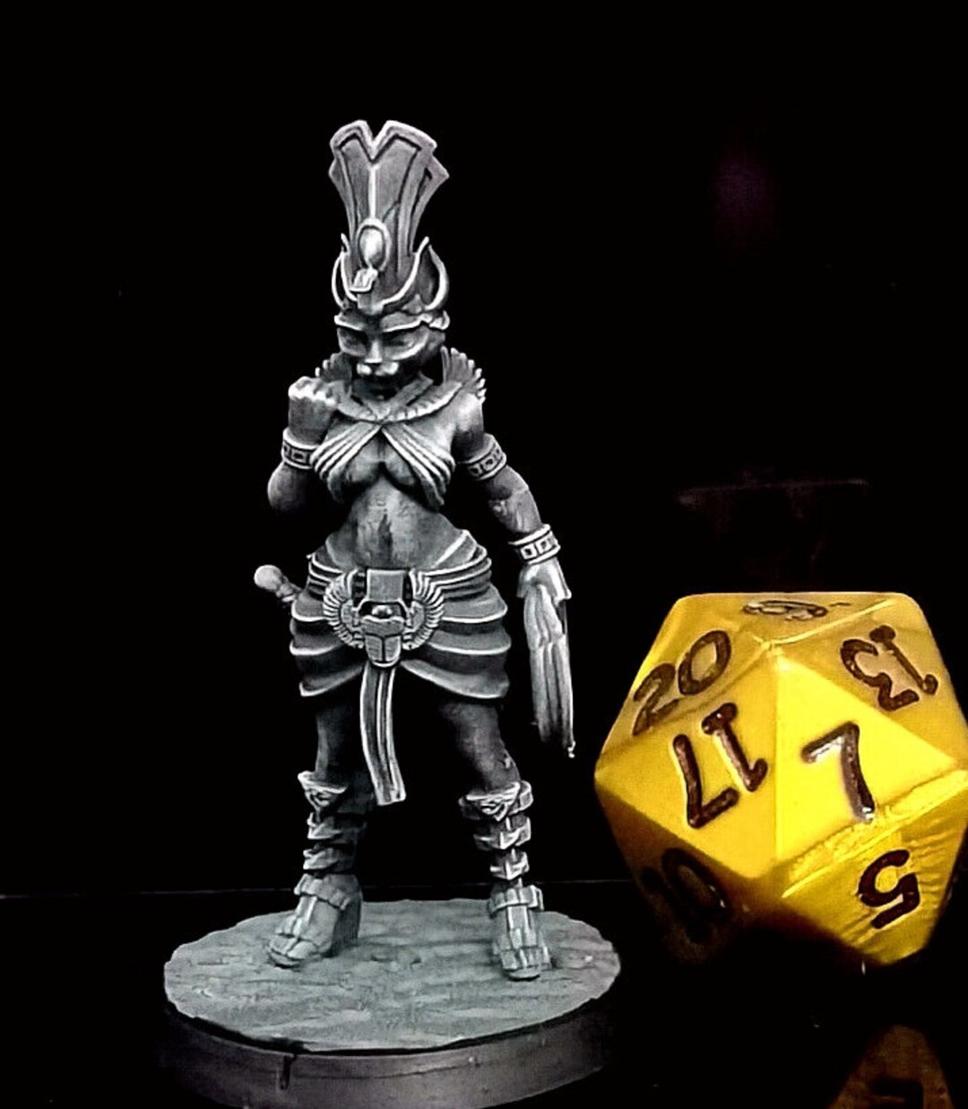 Egyptian Catfolk Whip Wielder female RPG Miniatures UK Ultra HD 4K ...