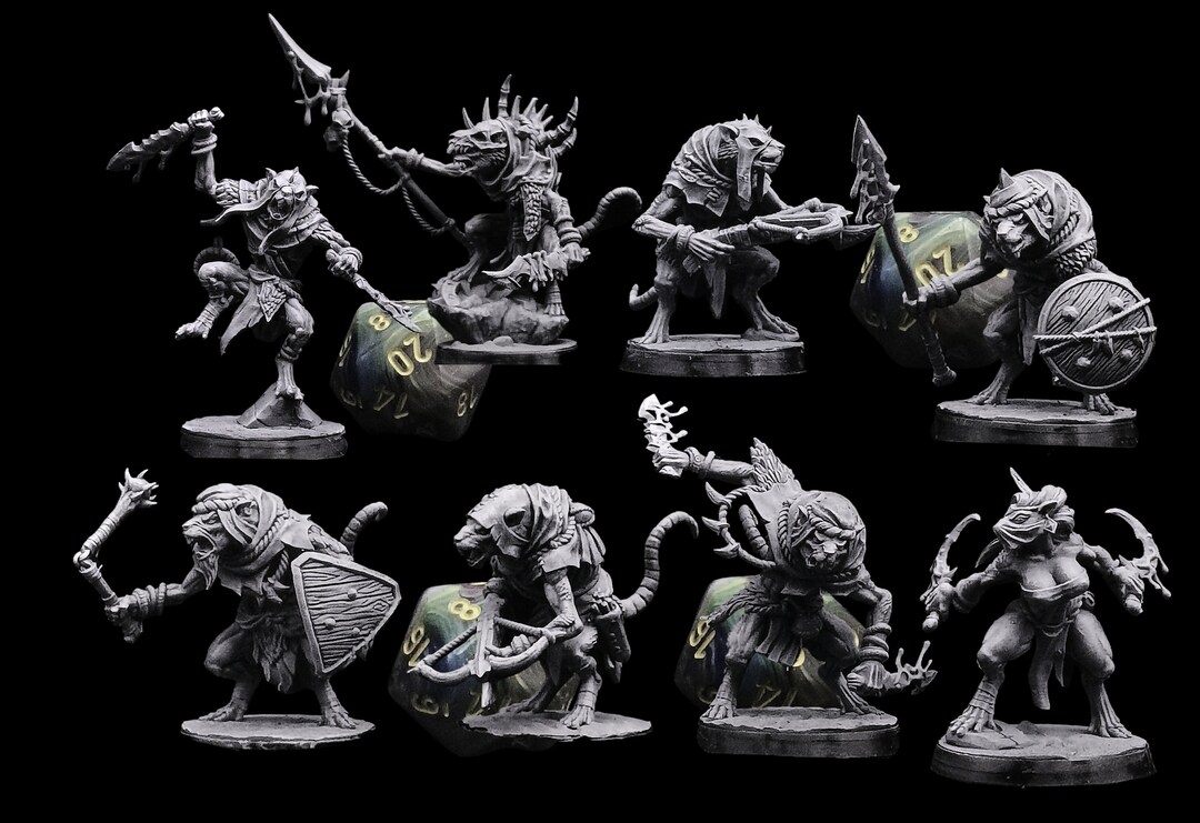 Ratfolk Tribe RPG Miniature UK Ultra HD 4K Perfect for Dungeons and ...