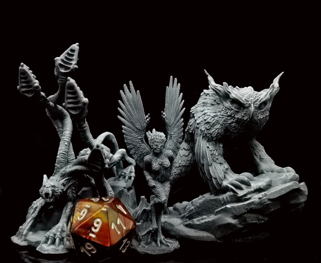 Classic RPG Beasts Displacer Beast / Owl Bear / Siren Miniatures UK ...
