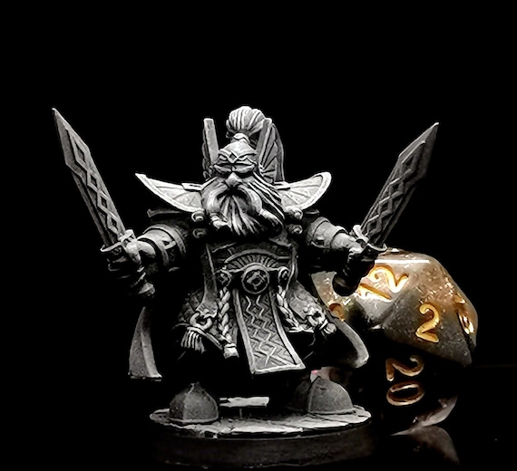 Enano Dwarf Fighter / 4K HD Handpainted Miniature / Master | Etsy
