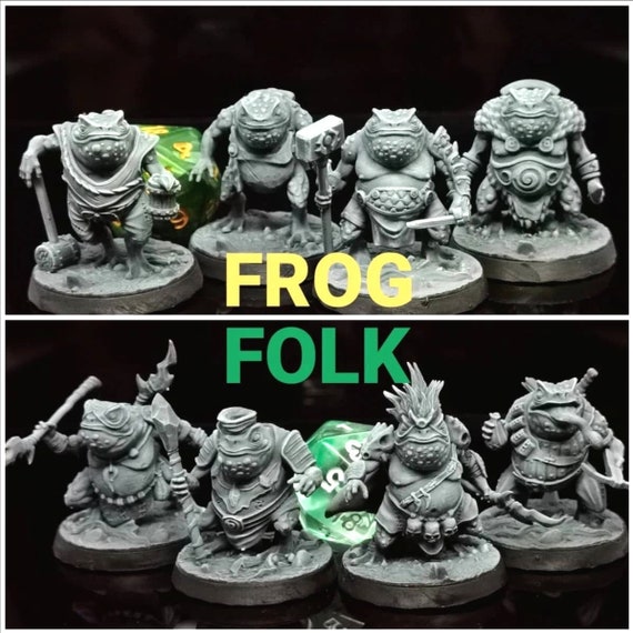 Toad Folk RPG Miniatures UK Ultra HD 4K Tough Resin | Etsy