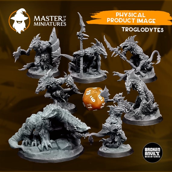 Toys Tabletop RPG Miniature Troglodyte Miniature Toys etna.com.pe