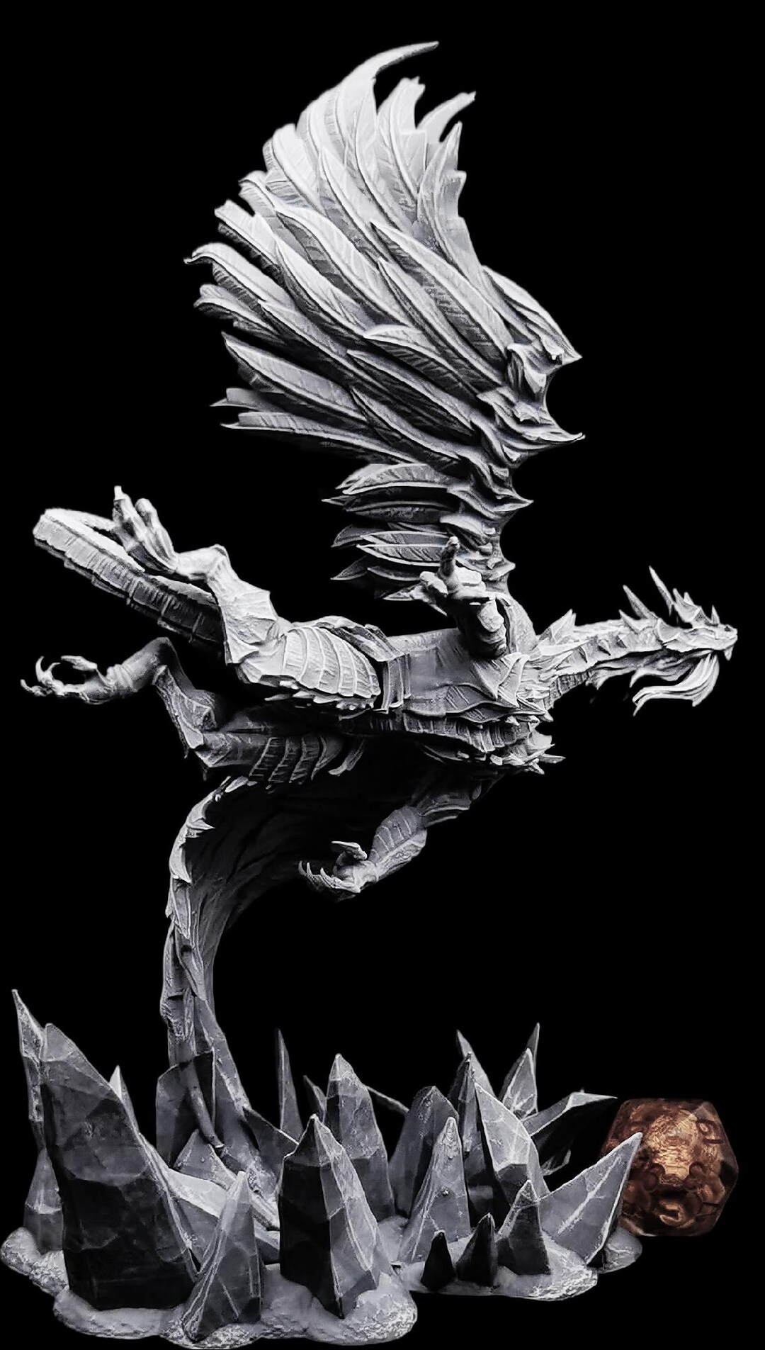 Adult Dragon Midflight High Definition RPG Miniature/perfect for ...