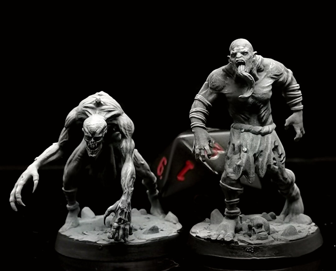 Ghouls / Undead RPG Miniatures UK Ultra HD 4K Resolution Tough Resin ...