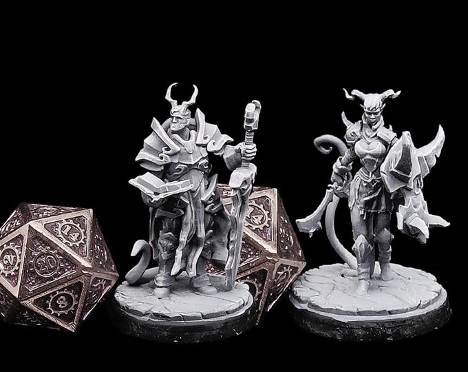 Tiefling Paladins male and Female Ultra HD 4K Extreme Detailed and ...