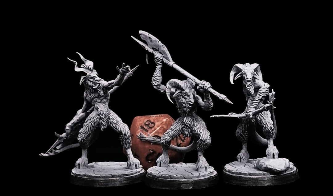 Goat-man Demons 3D Print Miniature 4K High Resolution Highlighted by ...