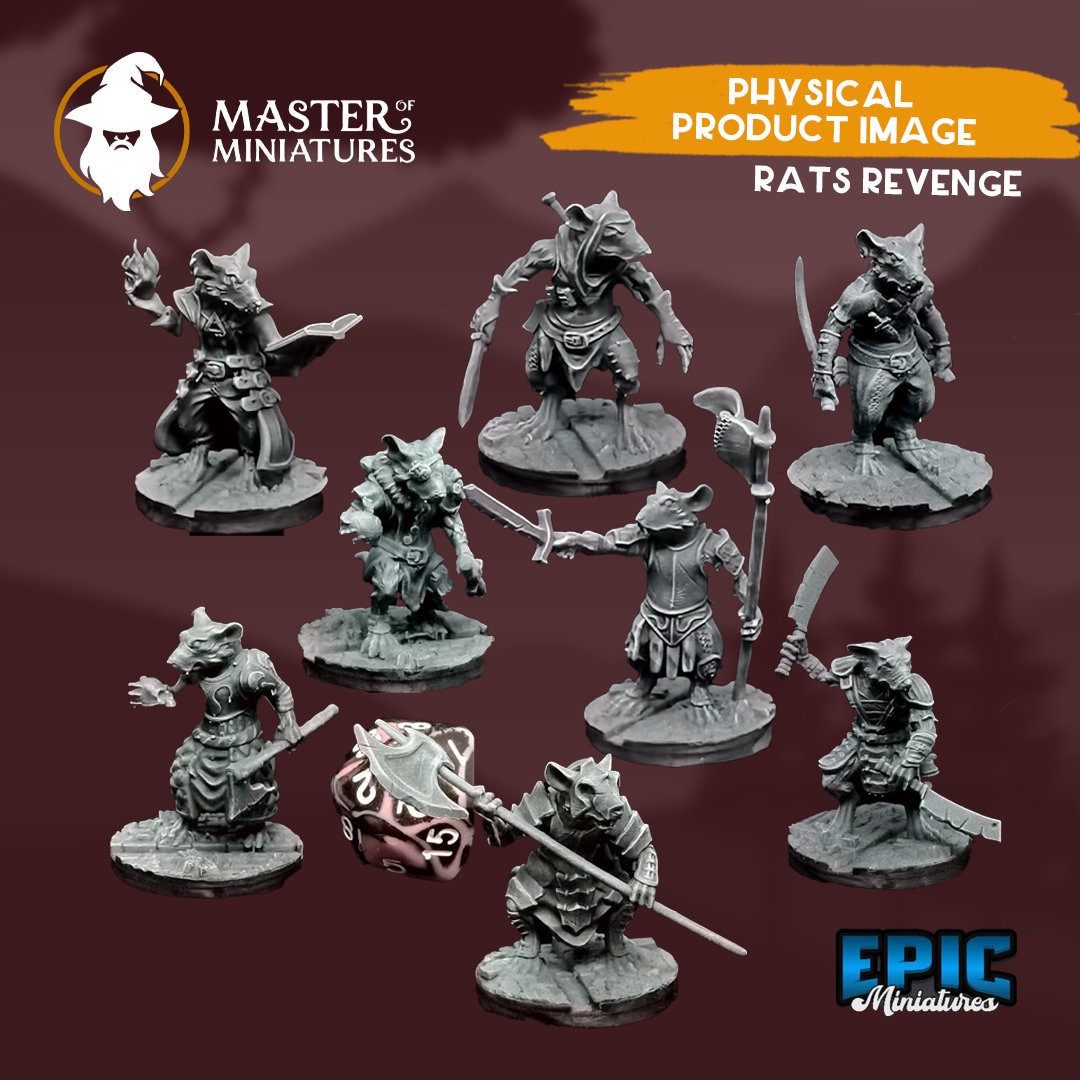 Ratfolk Characters RPG Miniatures UK Ultra HD4K / Tough Resin Extreme ...
