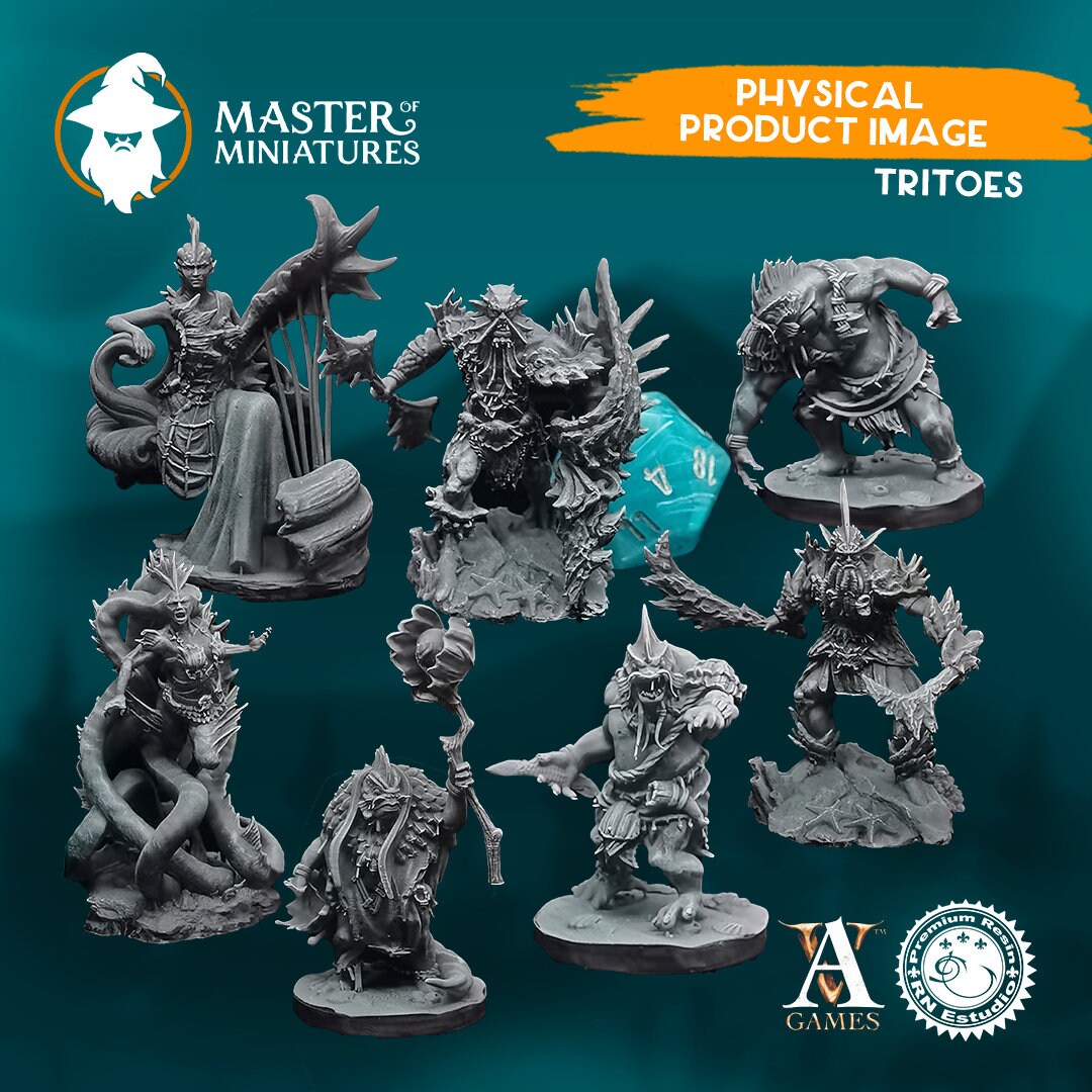 Triton Miniatures the Trench Archvillain Games RPG Minis | Etsy