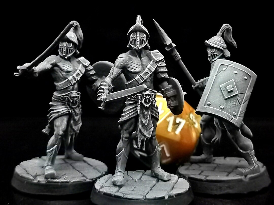Gladiators male RPG Miniatures UK Ultra HD 4K Resolution Tough Resin ...