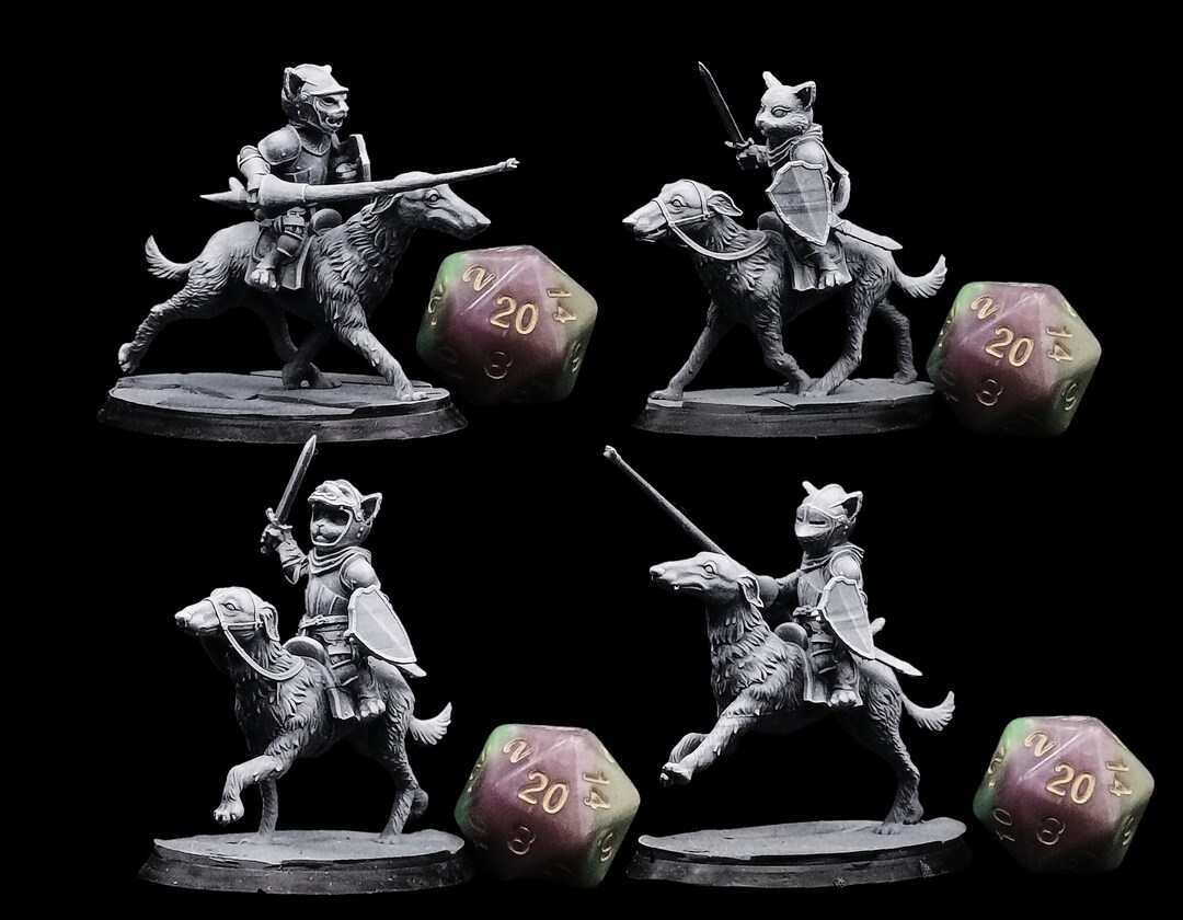 Catfolk Riders RPG Miniatures UK / Ultra HD 4K Resolution / Extreme ...